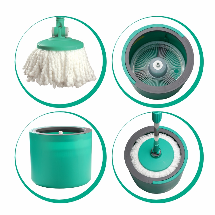 Verimark - Floorwiz Spintech Pro | Microfibre Mop with Wash & Dry Bucket